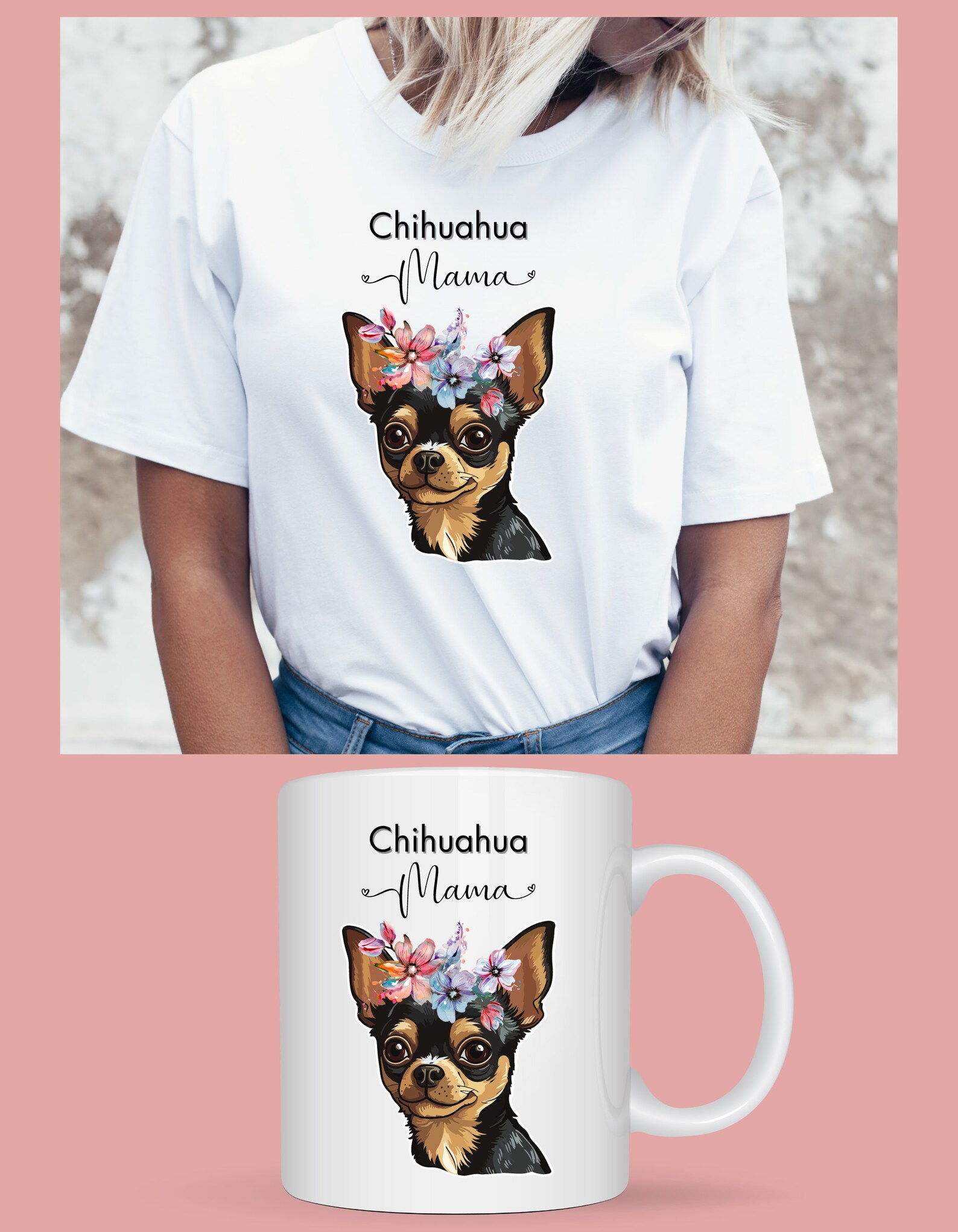 Chihuahua Mama, Flower Crown, Dog Mom, Dog Lover, Cute, Mother's Day ...