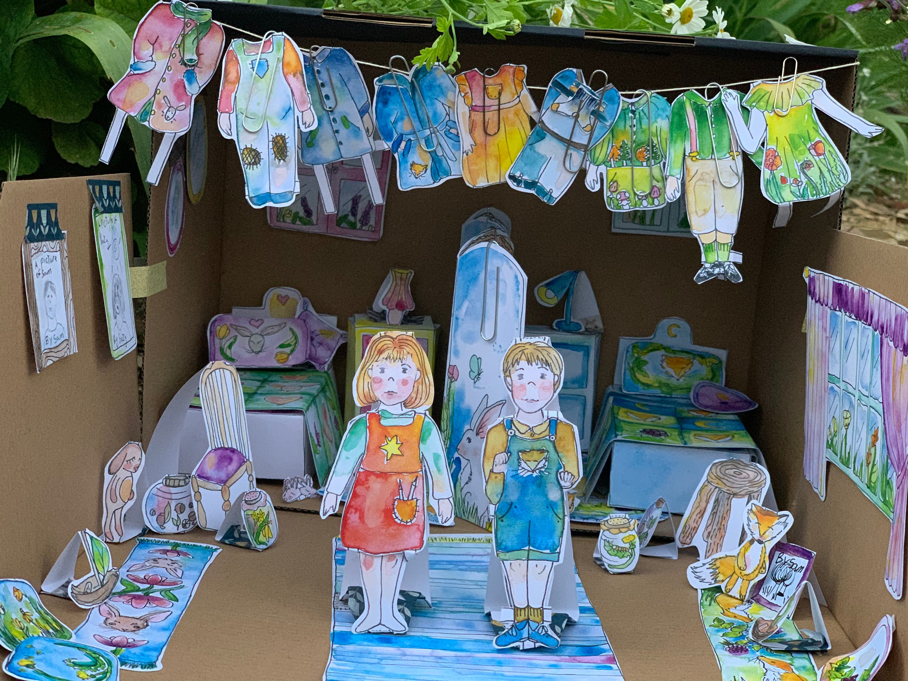 Suzy & Sam Paper Dolls. Colouring Pages. Instant Download. Paper Dolls ...