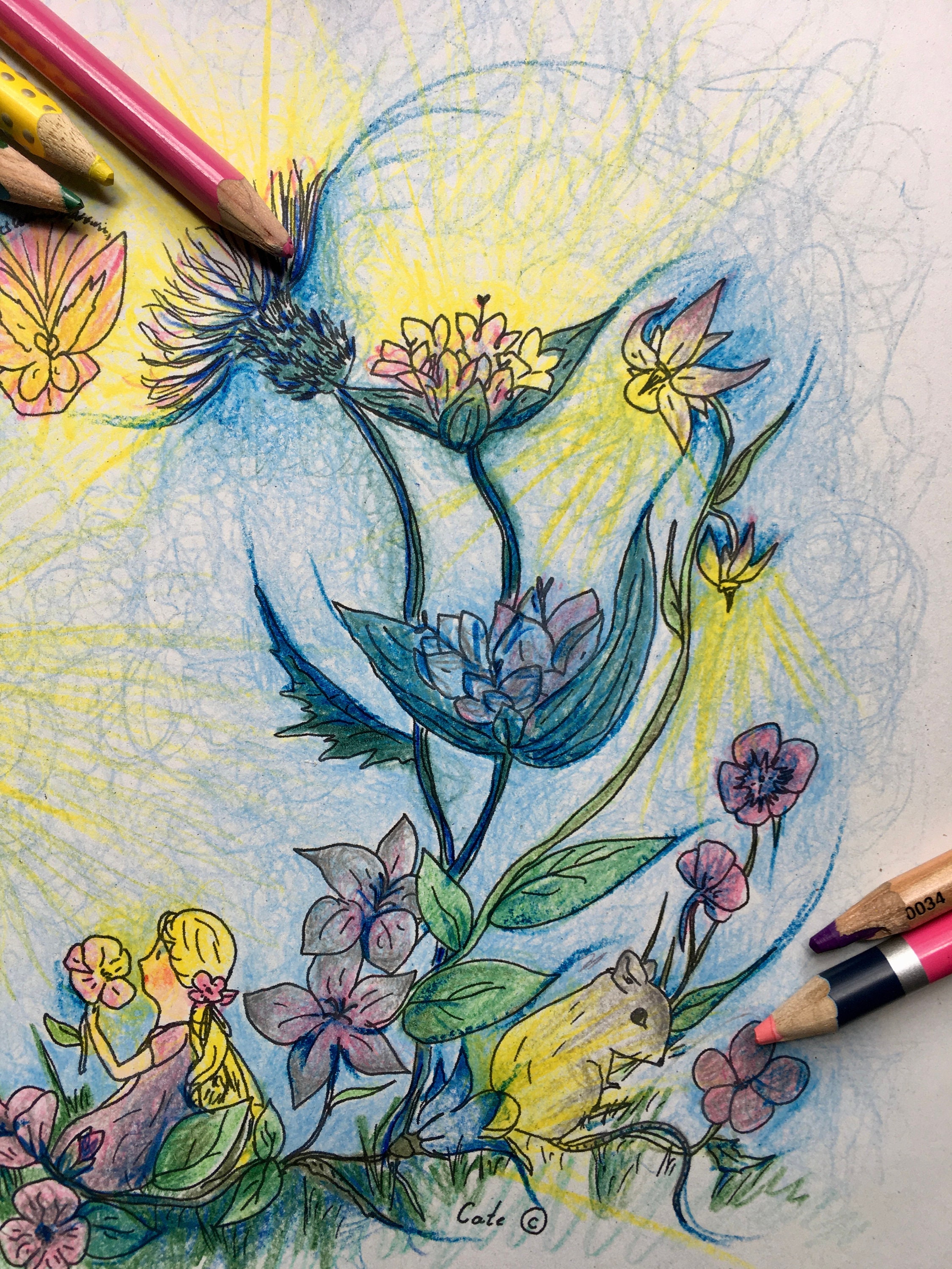 Printable Coloring Page. PDF. JPEG. 'topsy Turvy Fairy Fun' Unique ...