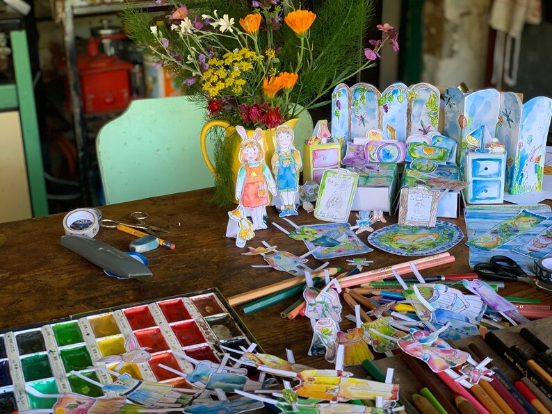 Suzy & Sam Paper Dolls. Coloring Set. Paper Dolls and Paper Doll ...