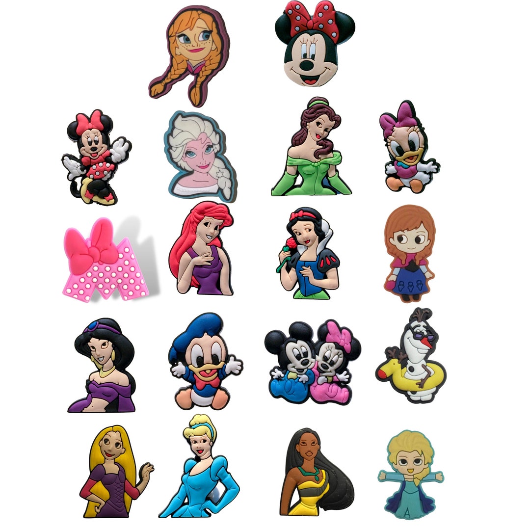 20pcs Princess Character Themed Shoe Charms, Frozen Charms for Crocs ...