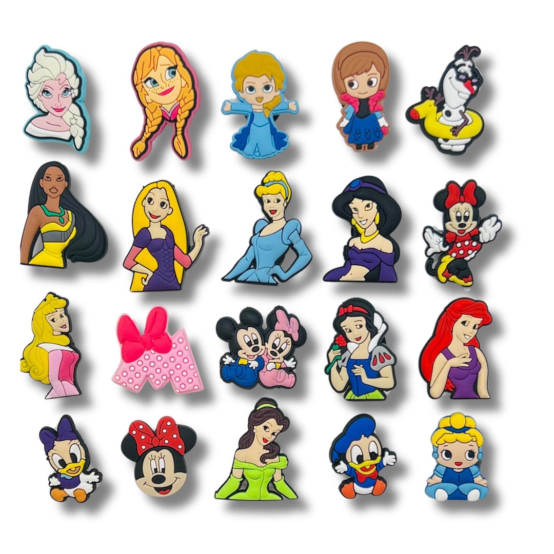 20pcs Princess Character Themed Shoe Charms, Frozen Charms for Crocs ...