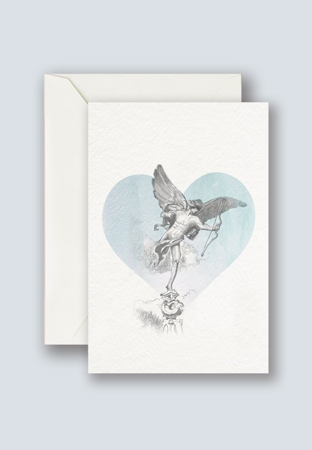 Cupid Card | Hand Sketched | Cupid Valentine Card | Mythology ...