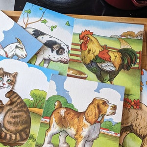 6 Farm Animal Picture Puzzles - 1940s Boxed Set - Etsy