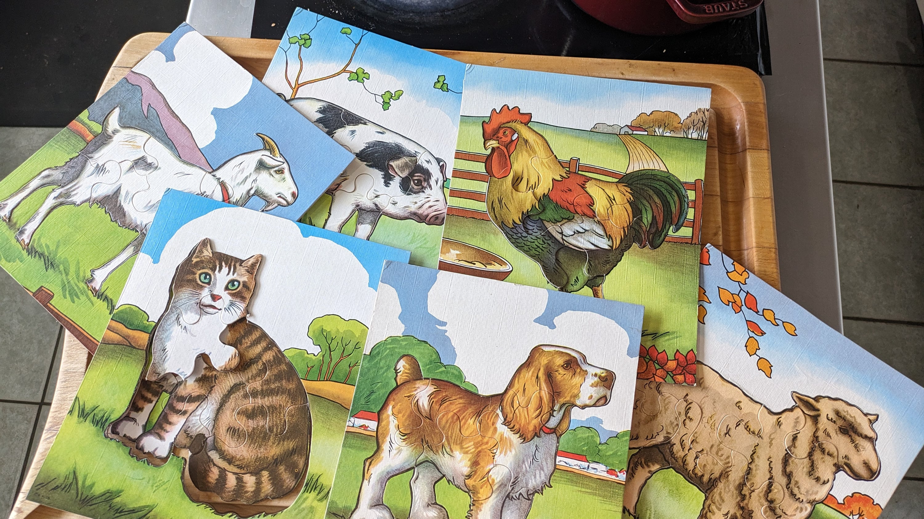 6 Farm Animal Picture Puzzles - 1940s Boxed Set - Etsy