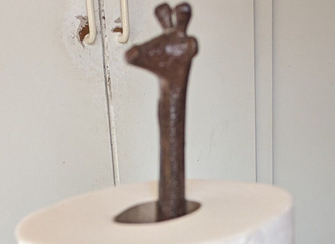 Cast Iron Giraffe Paper Towel or Toilet Paper Holder - Etsy