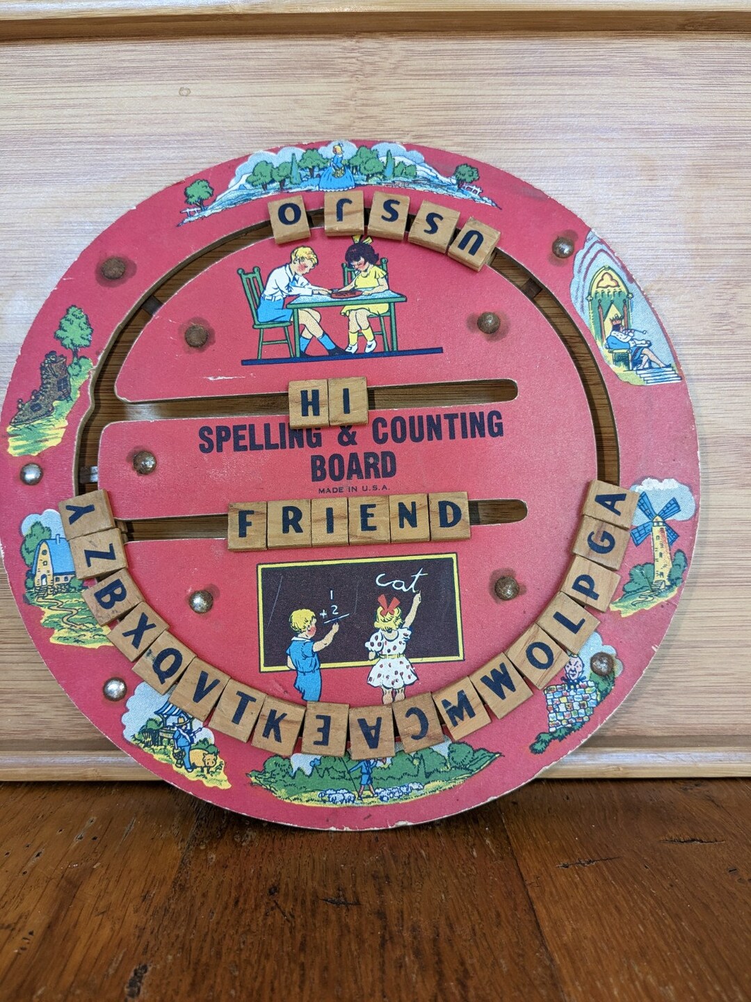 Vintage Spelling & Counting Board 1950s - Etsy