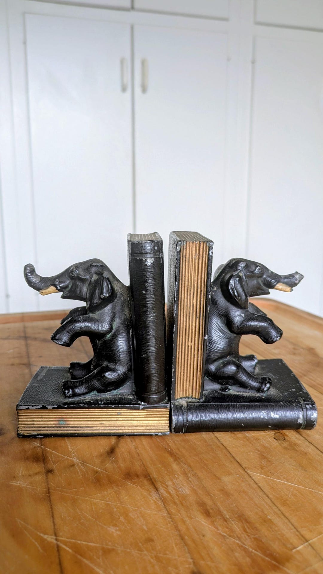 Vintage Elephant Bookends - Etsy