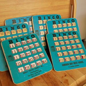6 Rare Slide Window Bingo Cards - Etsy