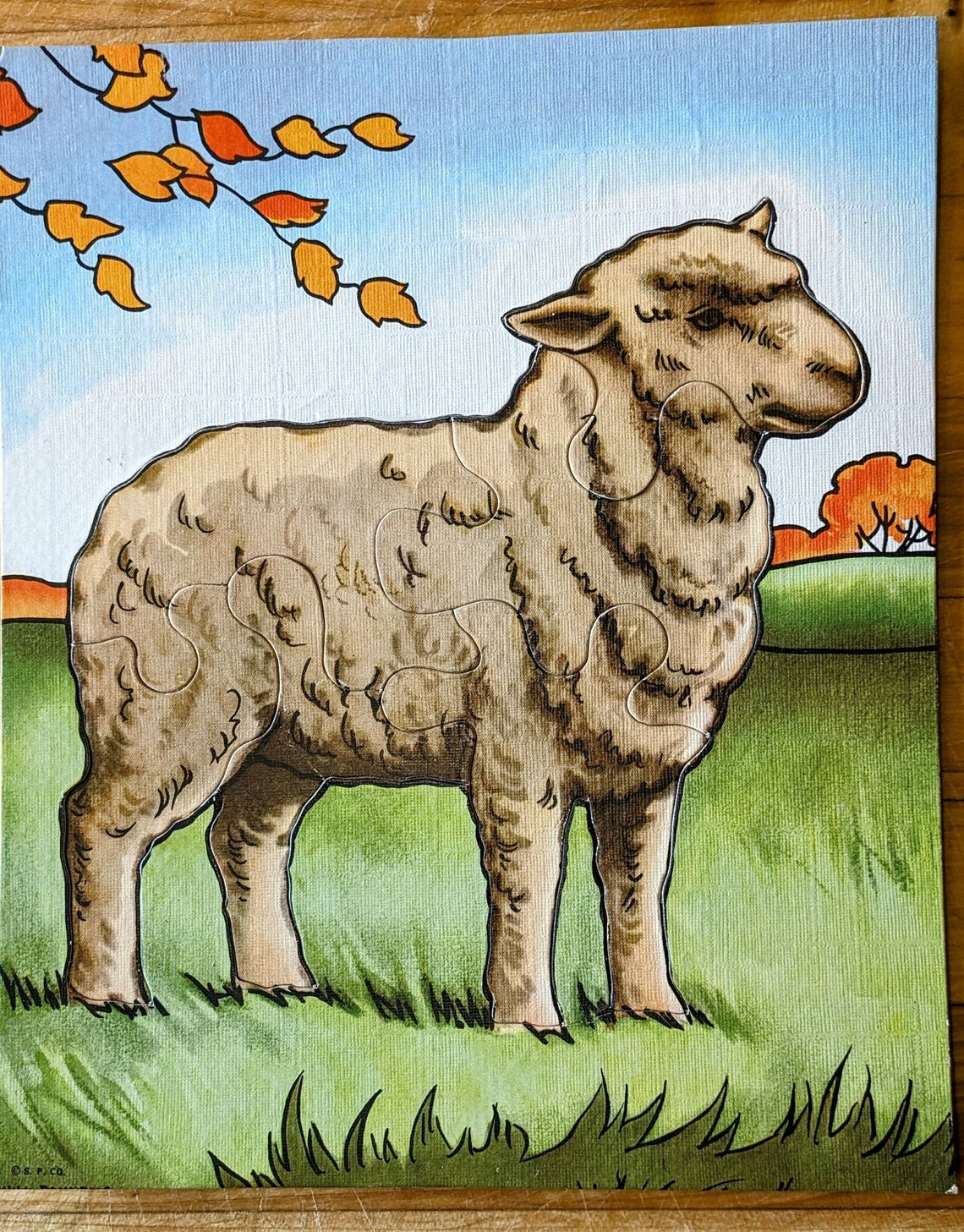 6 Farm Animal Picture Puzzles - 1940s Boxed Set - Etsy