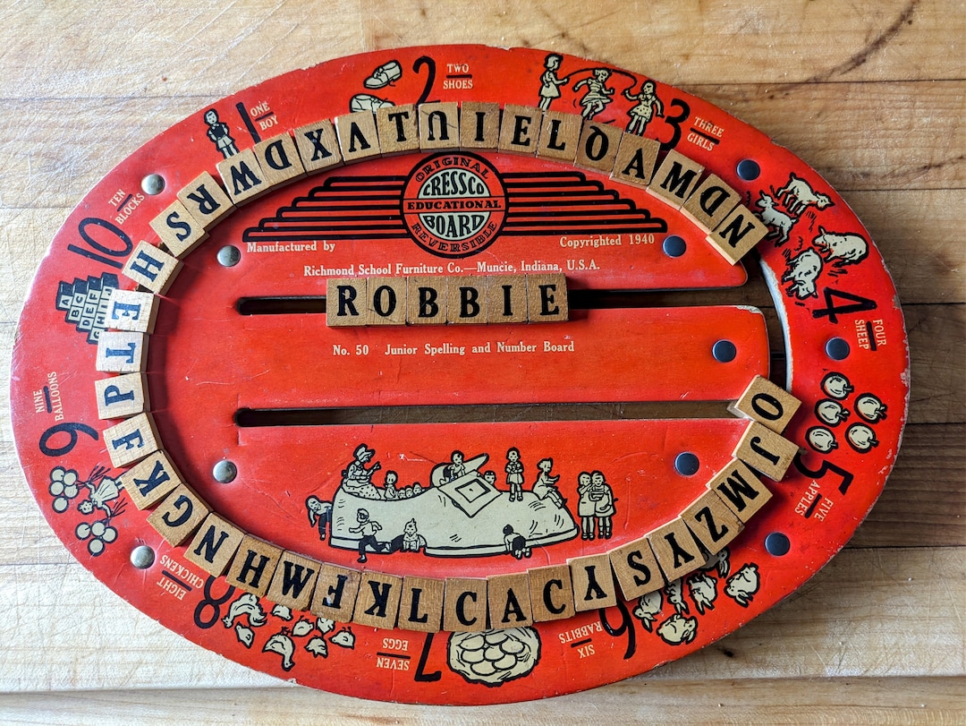 1940s Spelling & Counting Board - Etsy