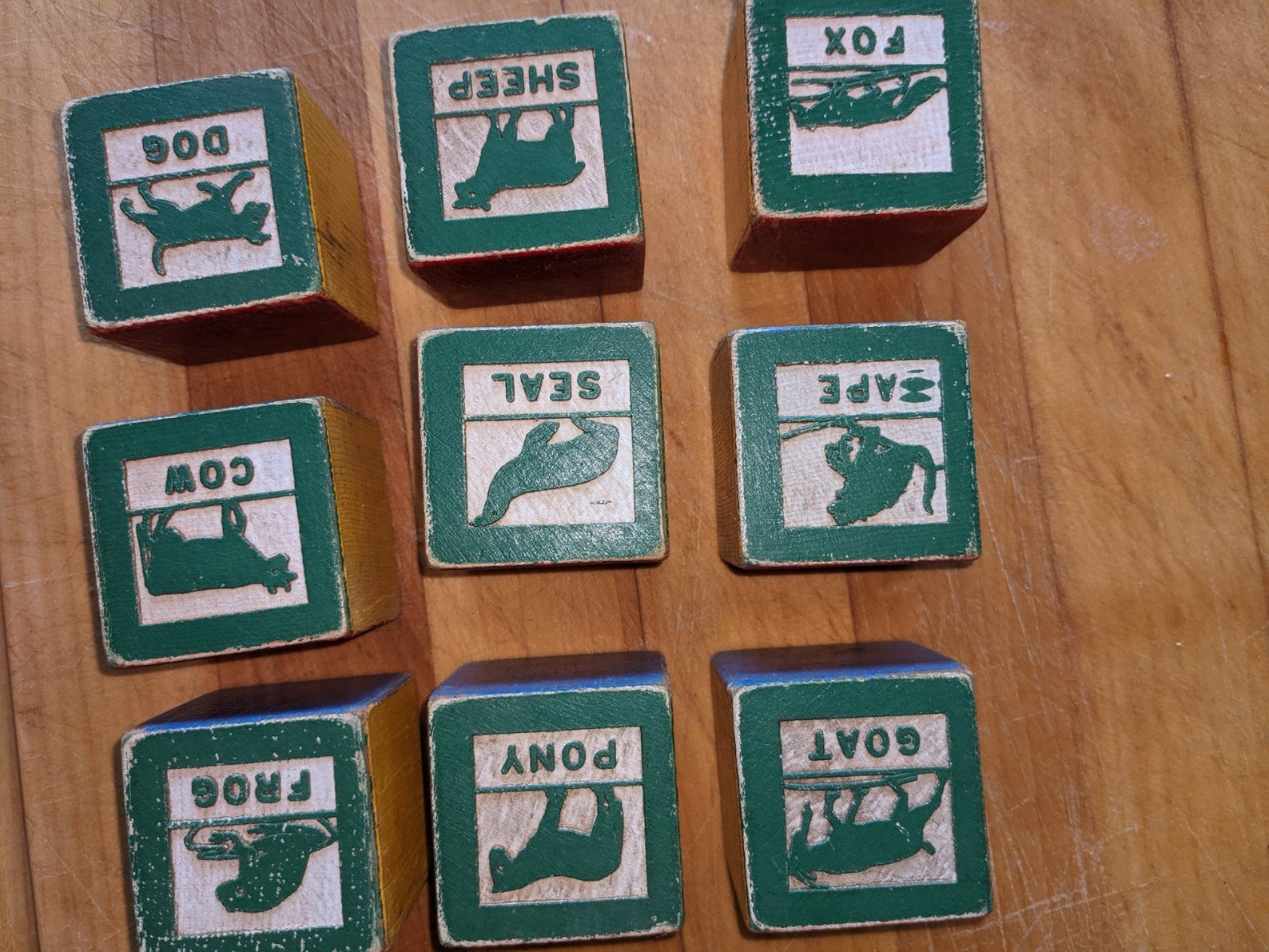 Rare Vintage Toy Wooden Alphabet Blocks Set - Etsy