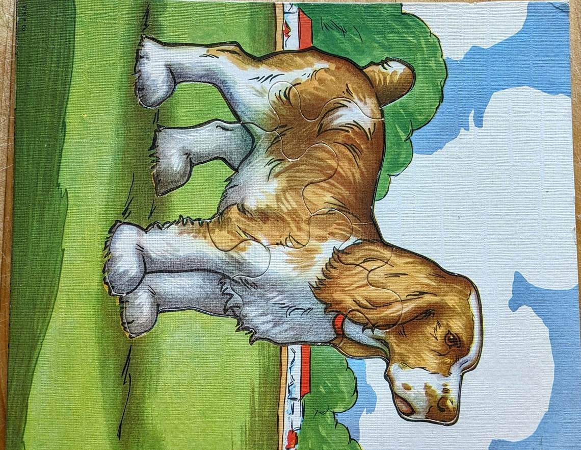 6 Farm Animal Picture Puzzles - 1940s Boxed Set - Etsy