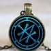 Azazel Satanic Occult Seal Sigil Necklace, Azazel Witchcraft Demon ...