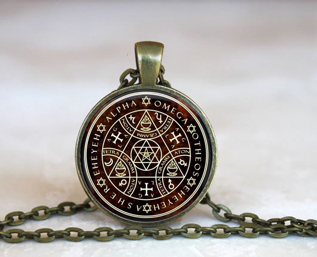 Enochian Sigil of Protection Rune Necklace, Enochian Sigil of ...