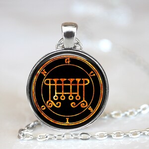 Gusion Satanic Occult Seal Sigil Necklace, Gusion Witchcraft Demon ...