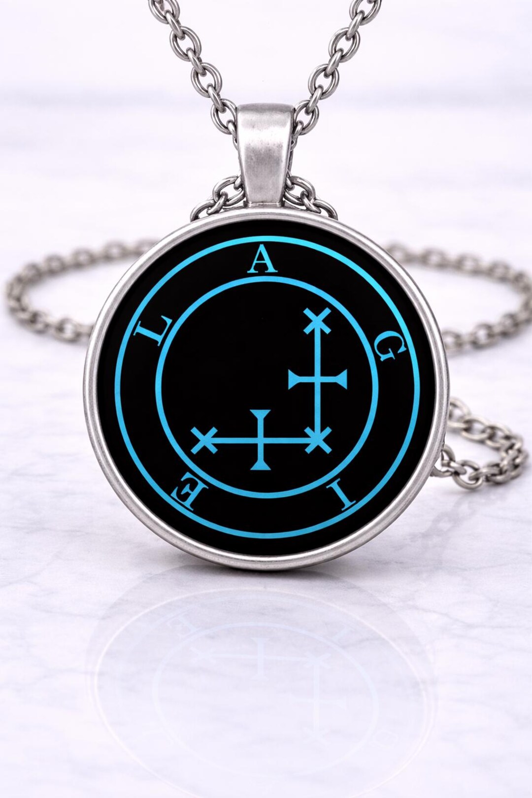 AGIEL Sigil Pendant Necklace – Esoteric Talisman, Gothic Mystic Charm ...