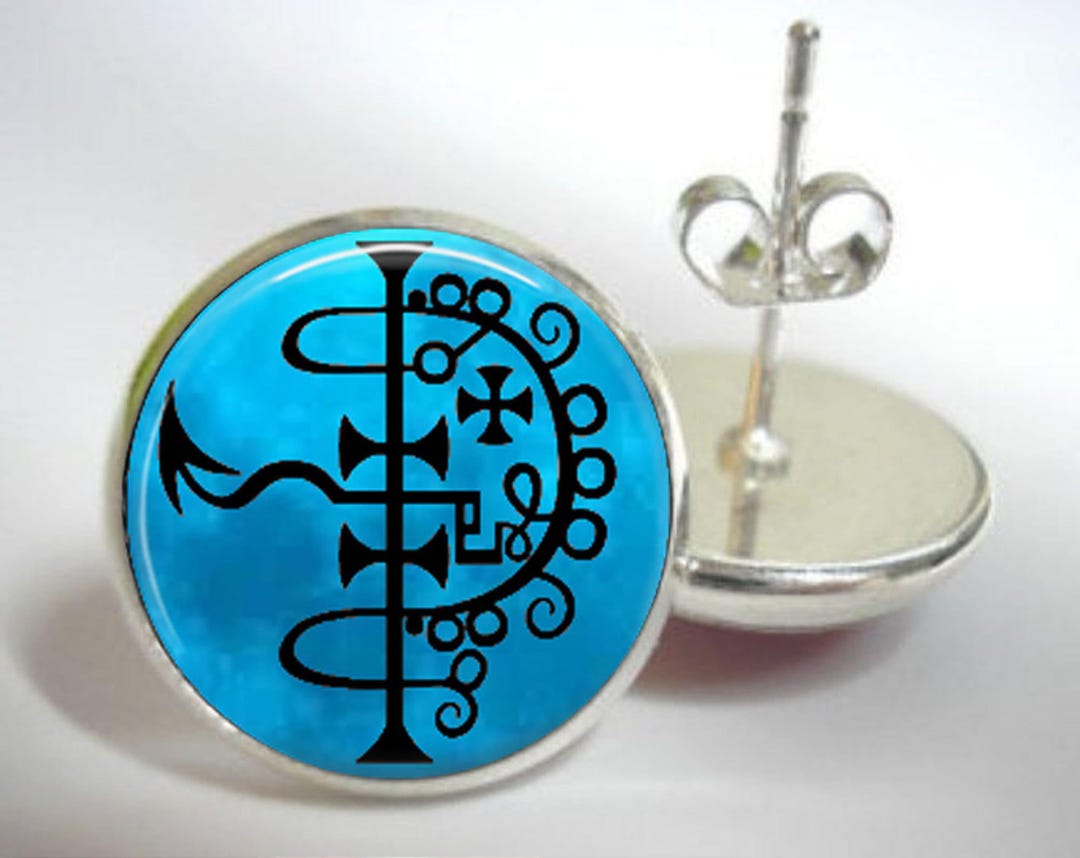 Asmodeus Earrings: Occult Magic Jewelry (20 MM) - Etsy