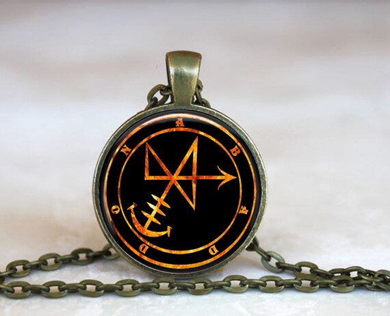 Abaddon Satanic Occult Seal Sigil Necklace Abaddon Witchcraft | Etsy