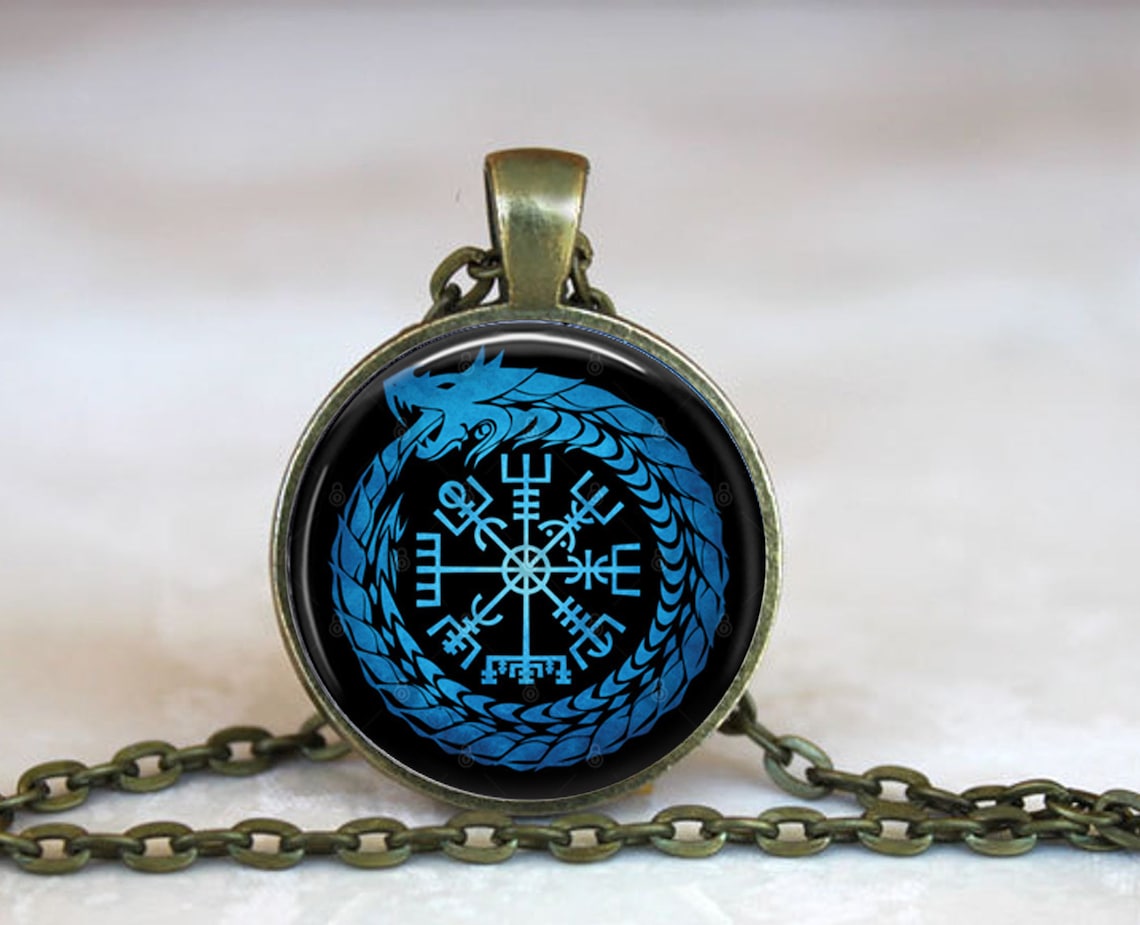 Vegvisir and Jormungandr Norse Nordic Icelandic Viking Rune | Etsy