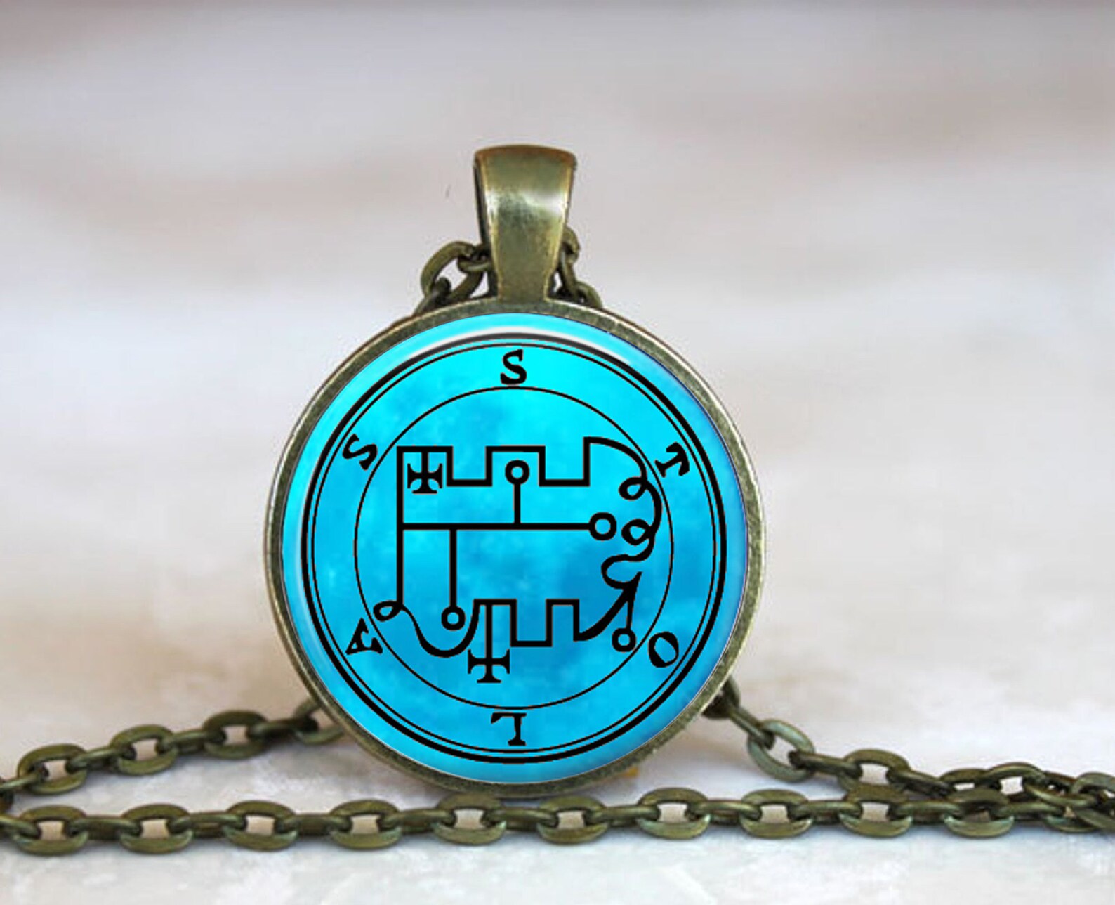 Stolas Satanic Occult Seal Sigil Necklace Stolas Witchcraft - Etsy