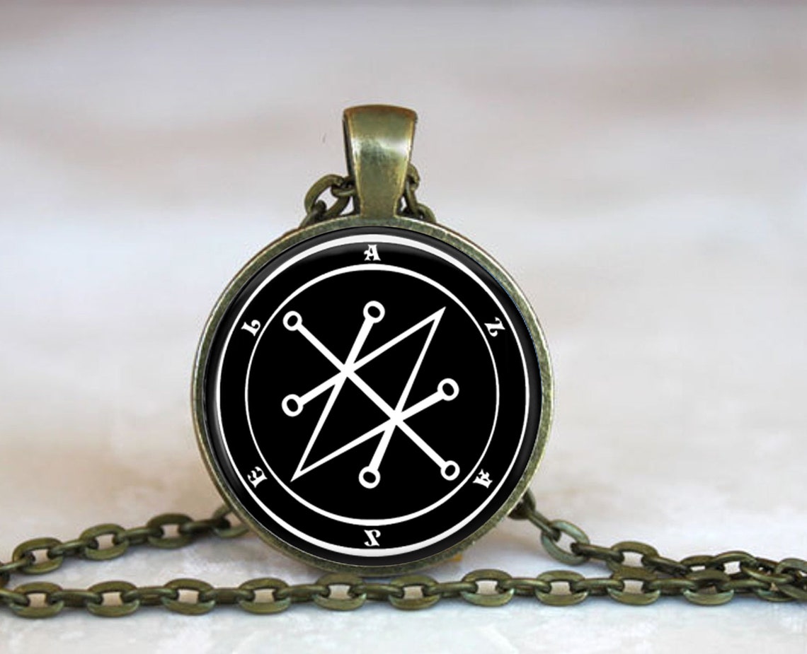 Azazel Satanic Occult Seal Sigil Necklace Azazel Witchcraft - Etsy