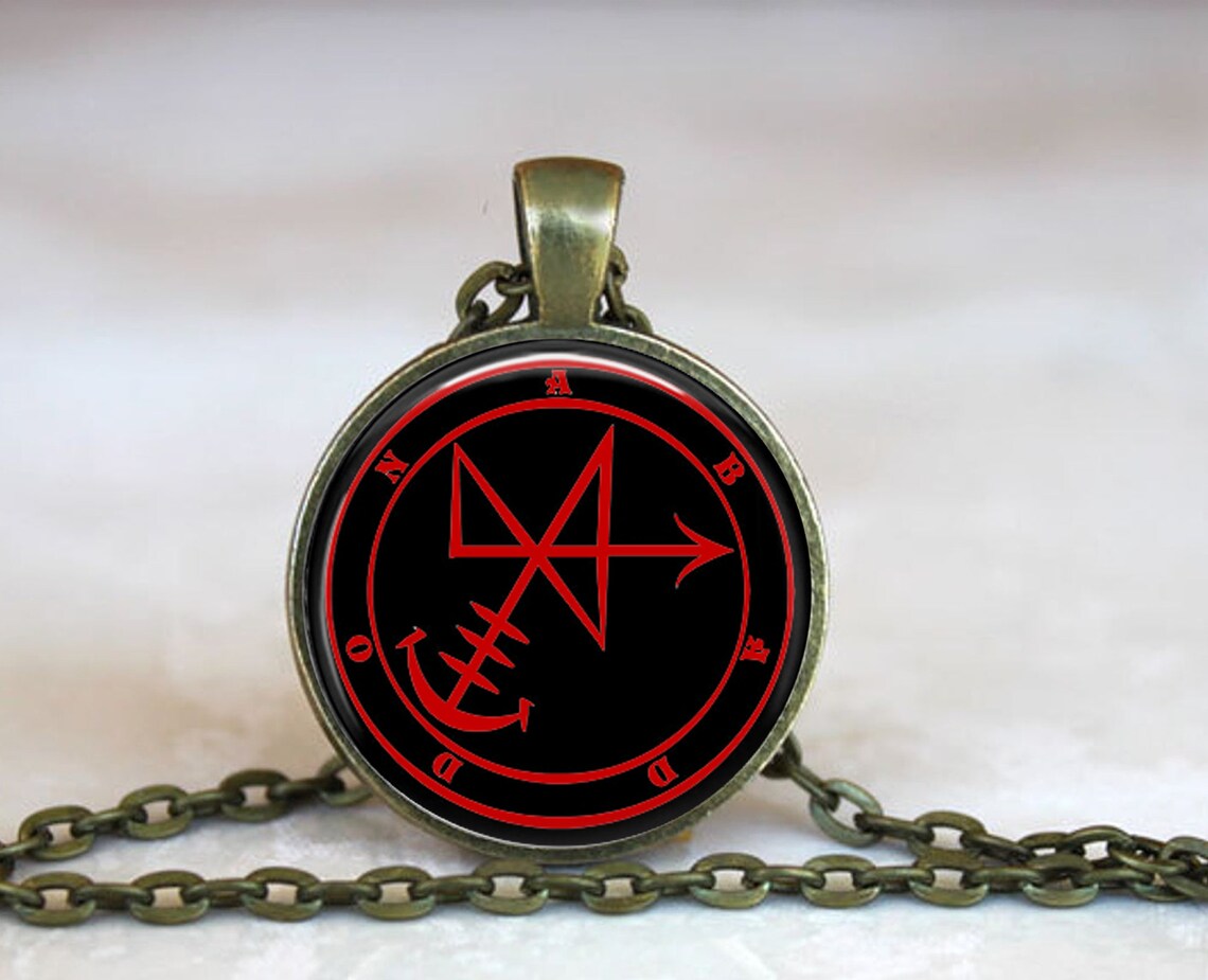 Abaddon Satanic Occult Seal Sigil Necklace Abaddon Witchcraft - Etsy