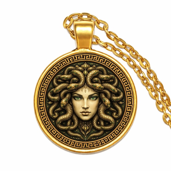 Mens Necklace Medusa - Etsy