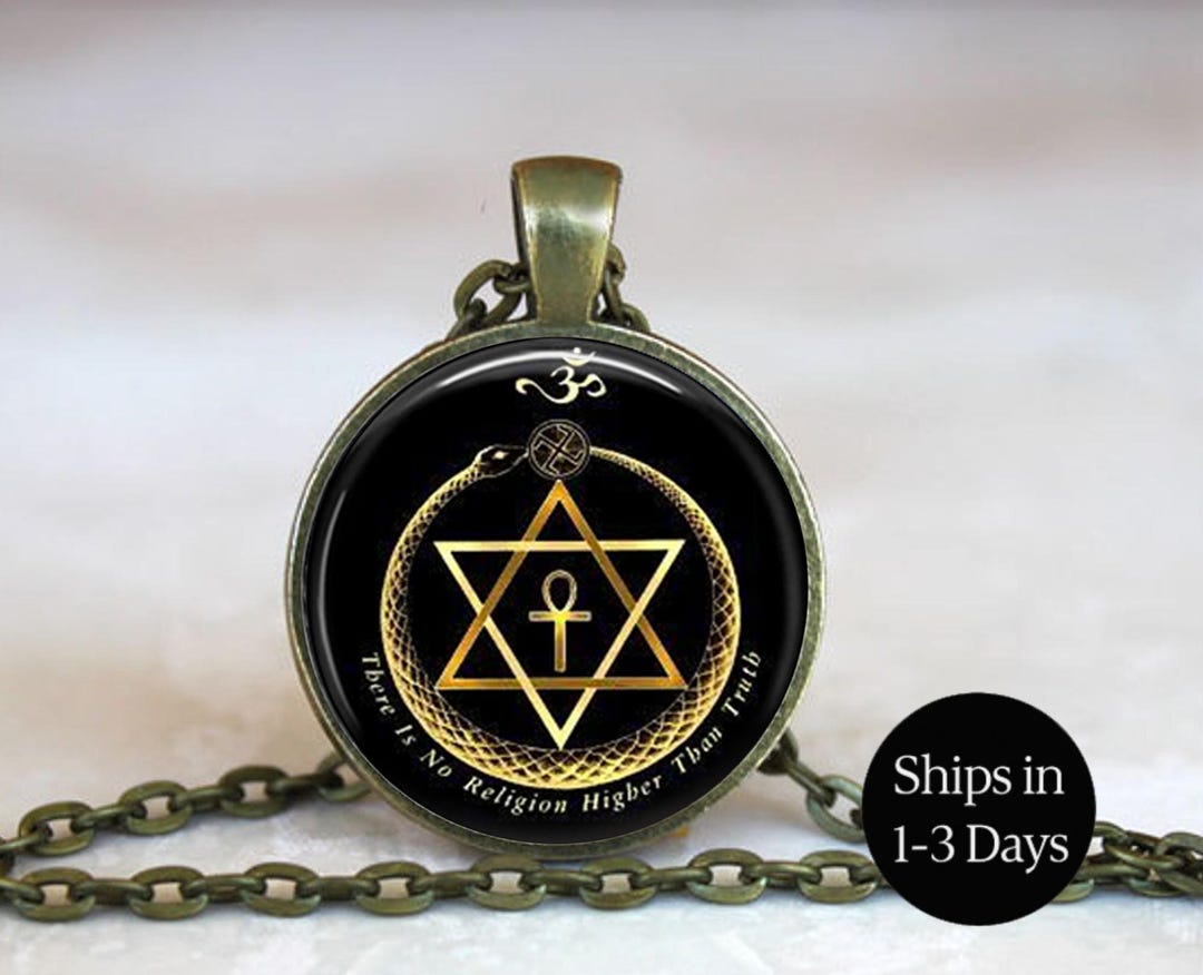 Theosophical Society Pendant: Esoteric Symbol Necklace - Etsy