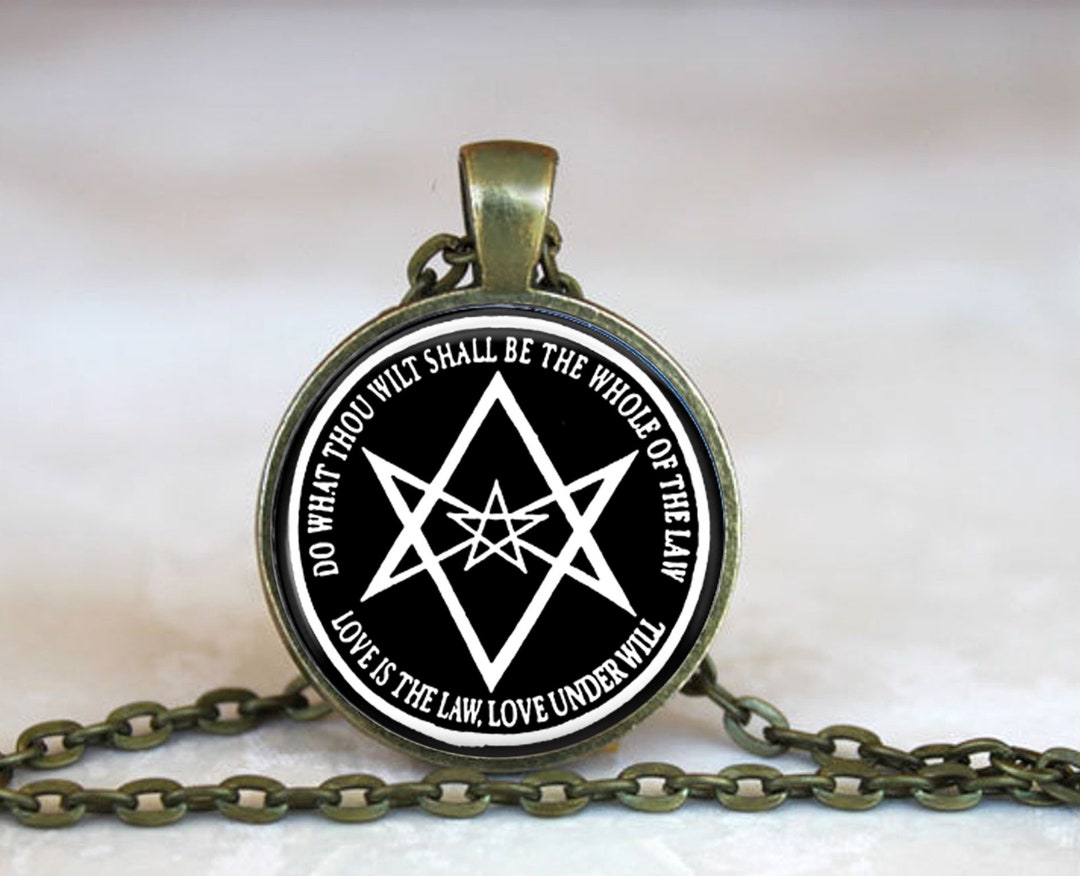 THELEMA Crowley Seal Necklace, Thelema Jewelry, Sigil Pendant - Etsy