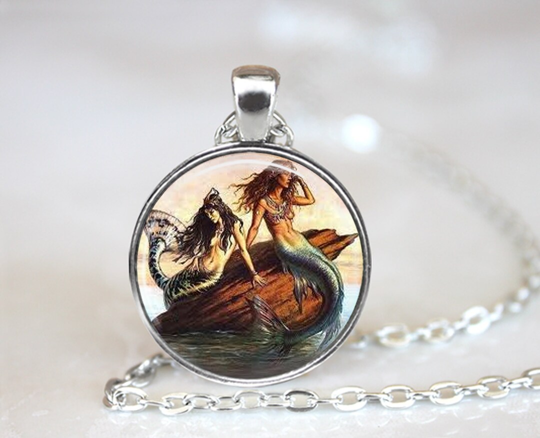 Mermaid Pendant, Mermaid Necklace, Mythology Fantasy Sirens of the Sea ...