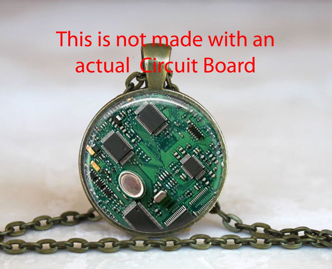Circuit Board Pendant, Circuit Board Necklace, Circuit Board Jewelry ...