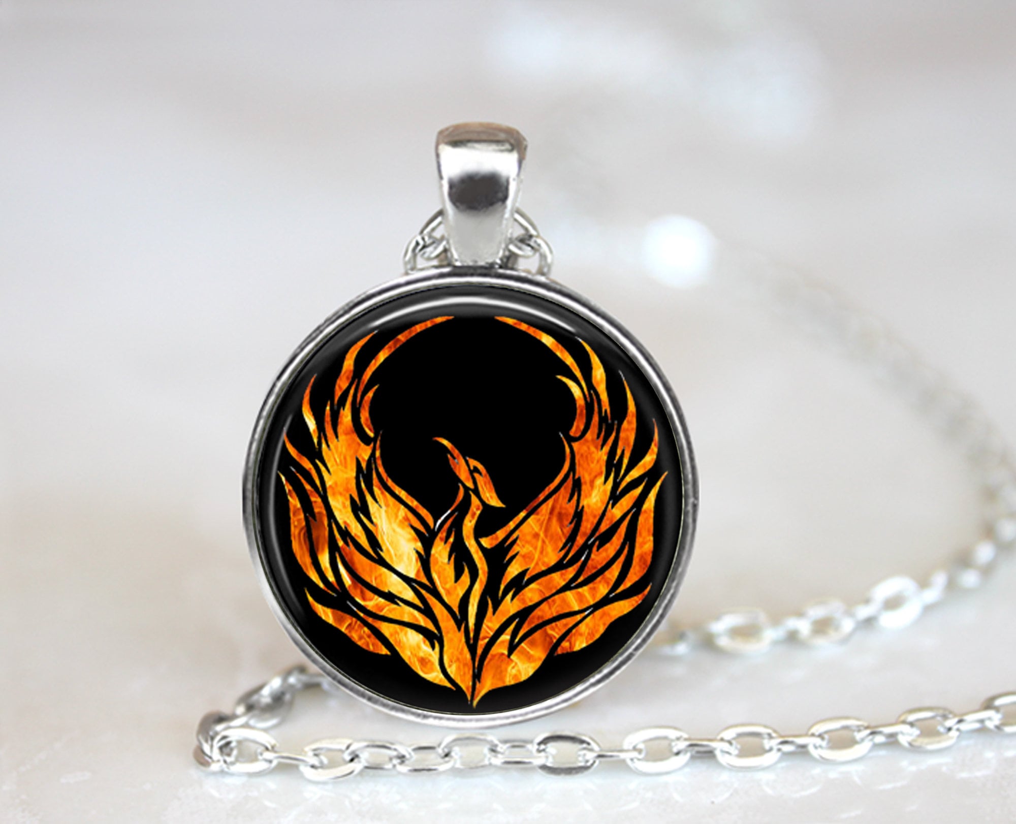 Phoenix Pendant Phoenix Necklace Phoenix Jewelry Occult - Etsy