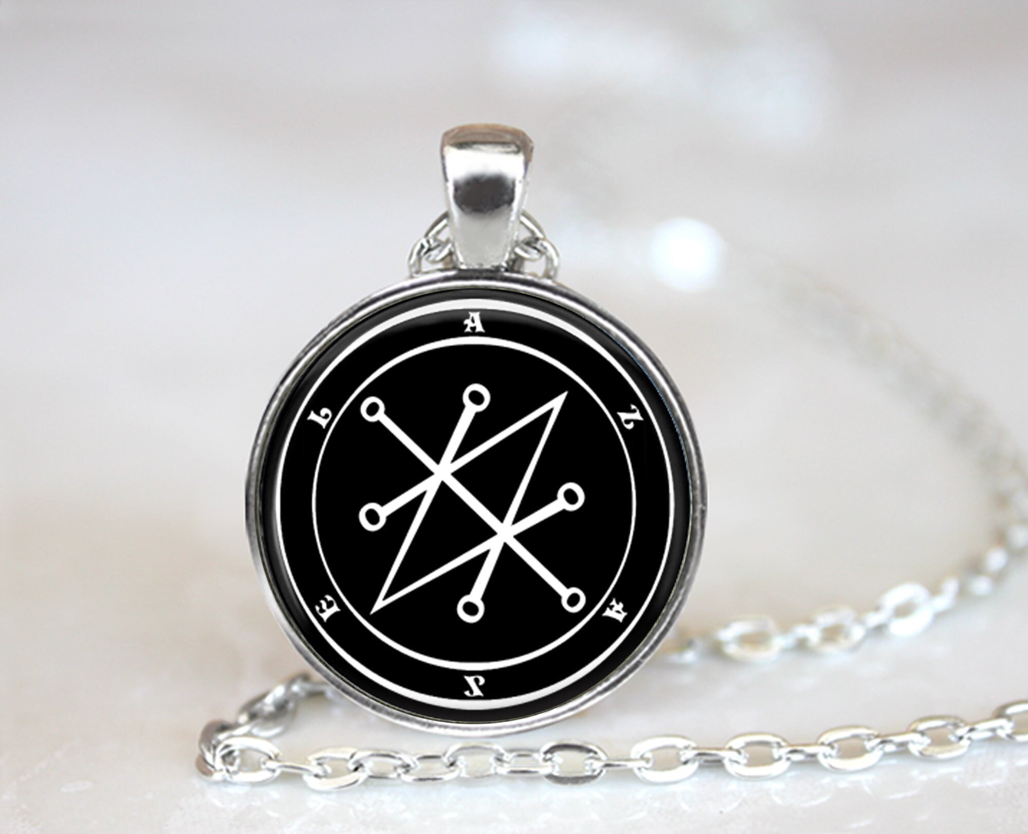 Azazel Satanic Occult Seal Sigil Necklace Azazel Witchcraft - Etsy