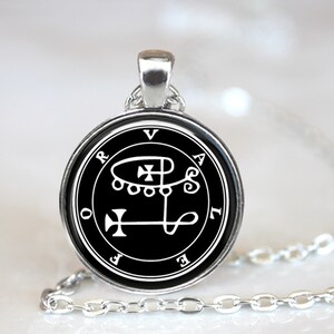 Valefar Satanic Occult Seal Sigil Necklace, Valefar Witchcraft Demon ...