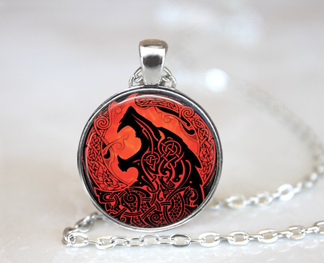 Fenrir Wolf Norse Nordic Icelandic Pendant, Fenrir Wolf Norse Nordic ...