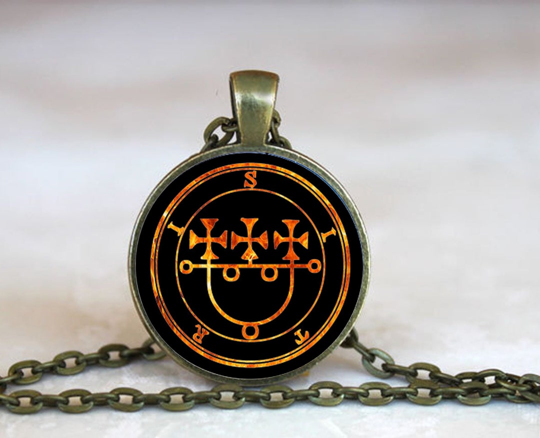 Sitri Satanic Occult Seal Sigil Necklace, Sitri Witchcraft Demon Occult ...
