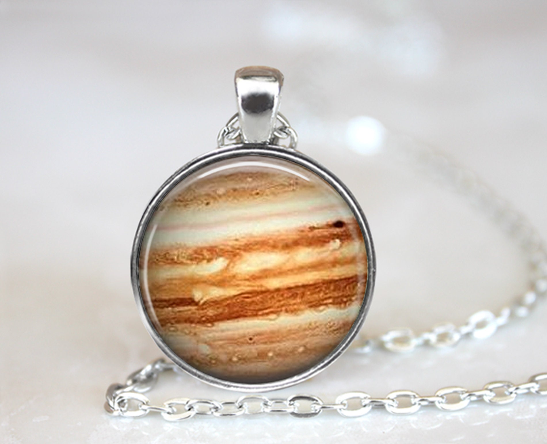 Jupiter Planet Necklace | Etsy