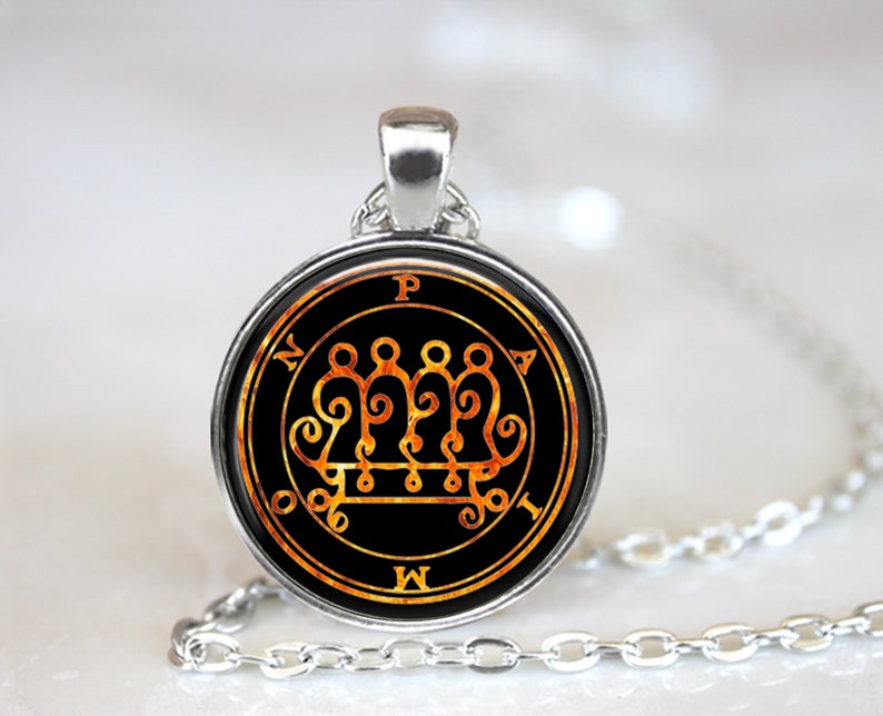 Paimon Satanic Occult Seal Sigil Necklace Paimon Witchcraft - Etsy