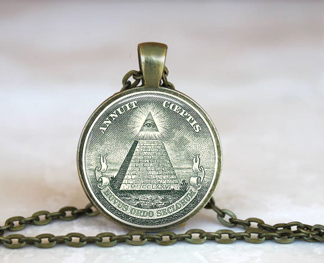 Illuminati Pyramid Pendant Necklace: All Seeing Eye Jewelry - Etsy
