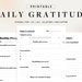 Daily Gratitude Printable Daily Check-in Self-care Mindset Goals Health ...