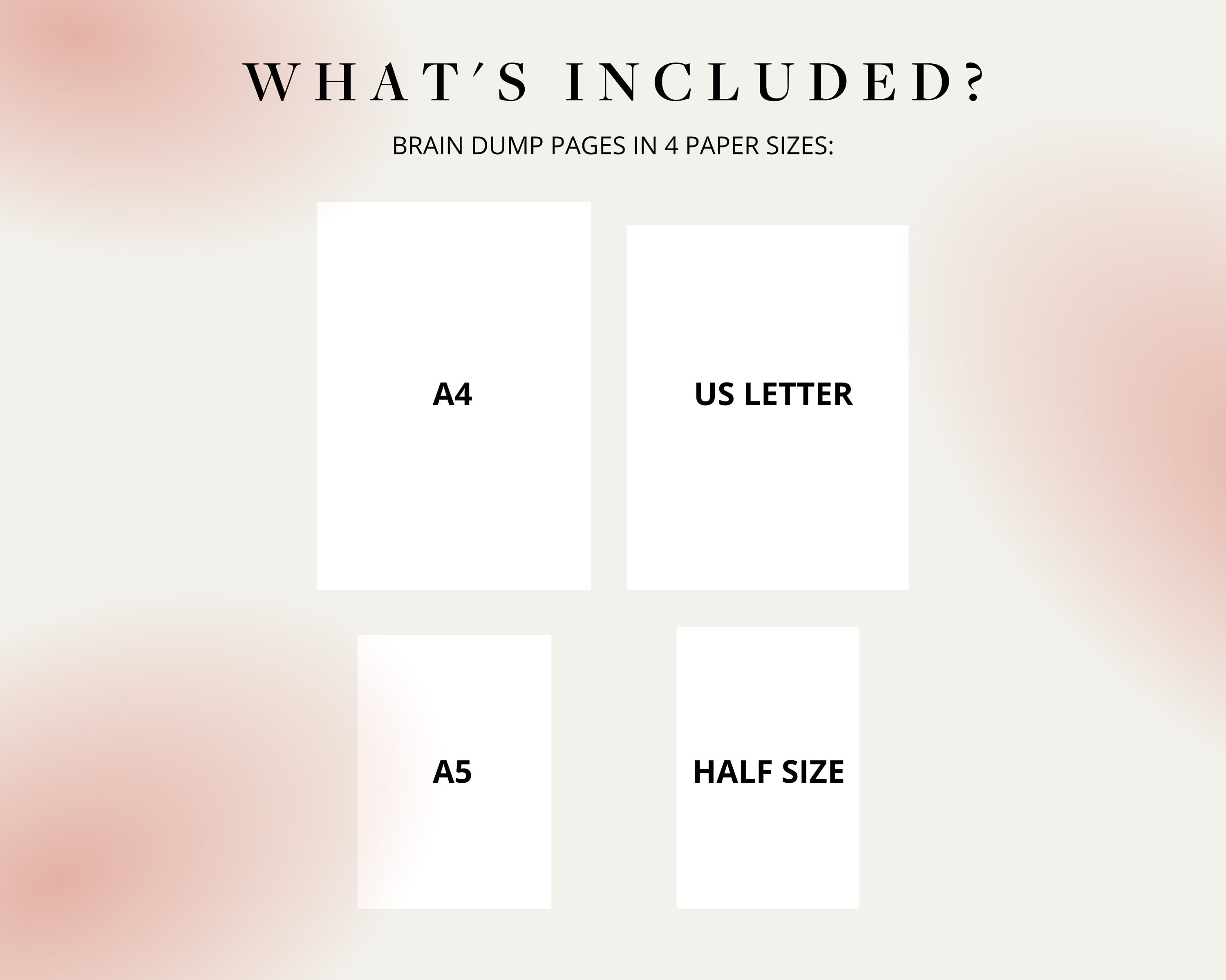 Brain Dump Printable Pages | Checklist Notebook | Undated Daily To-dos ...