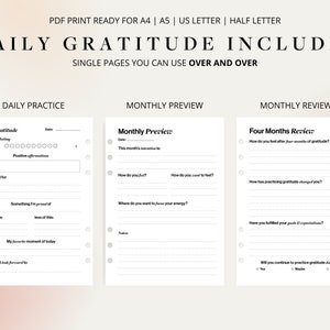 Daily Gratitude | Printable | Daily Check-in| Self-care | Mindset ...