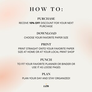 Blank Checklist Printable | Minimal Planner | Planner Inserts ...