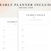 Yearly Planner Printable Undated Minimalist Planner - Etsy