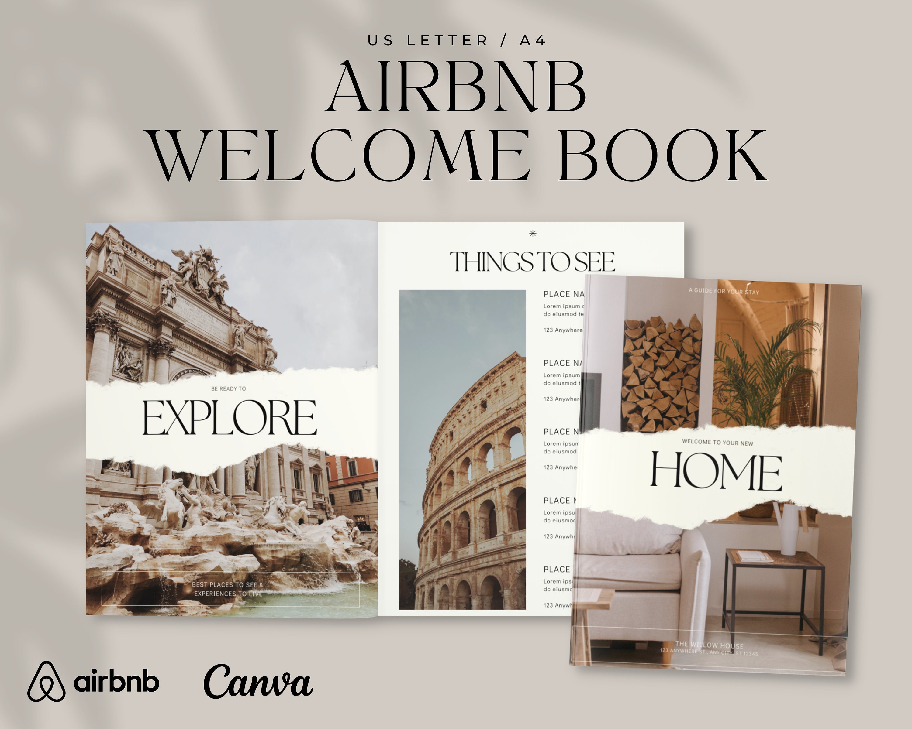 Airbnb Welcome Book Canva Template, House Manual, Property Rental Guest ...