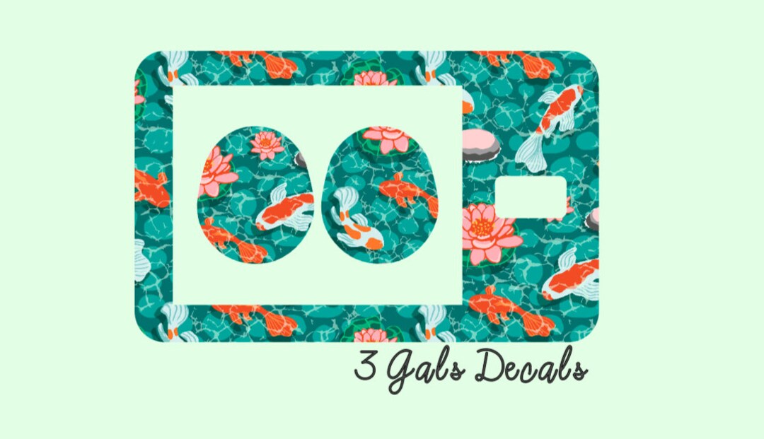 Dexcom G7 T-slim Skin Decal Tandem T-slim X2 Sticker Koi Pond Tandem T ...