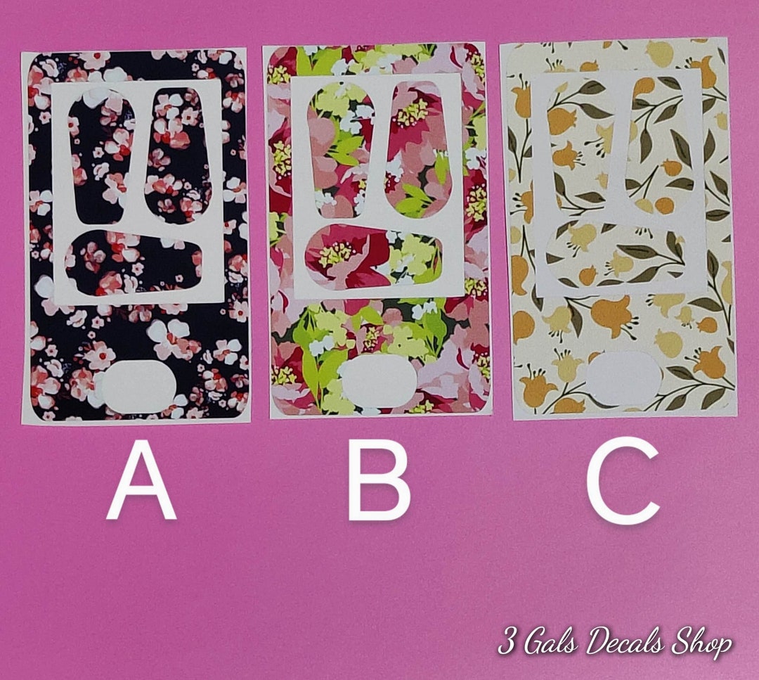 Dexcom Receiver and Dexcom G6 Transmitter Decal Sticker Set Florals ...