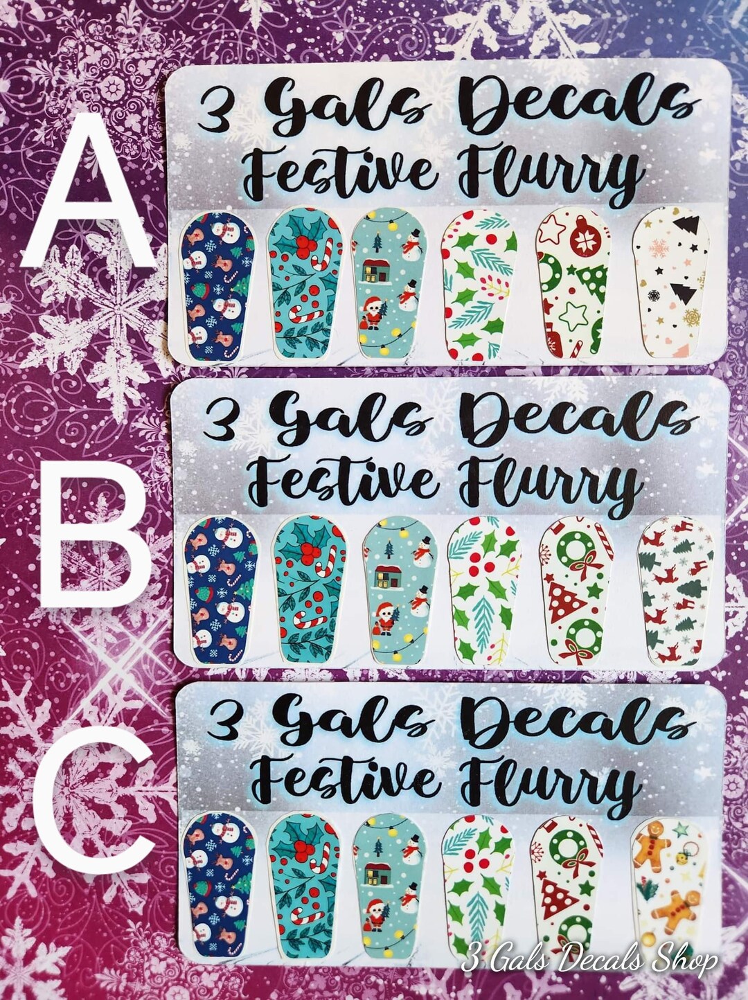 Dexcom G6 Decal Sticker - Festive Flurries Dexcom G6 Decal Set ...