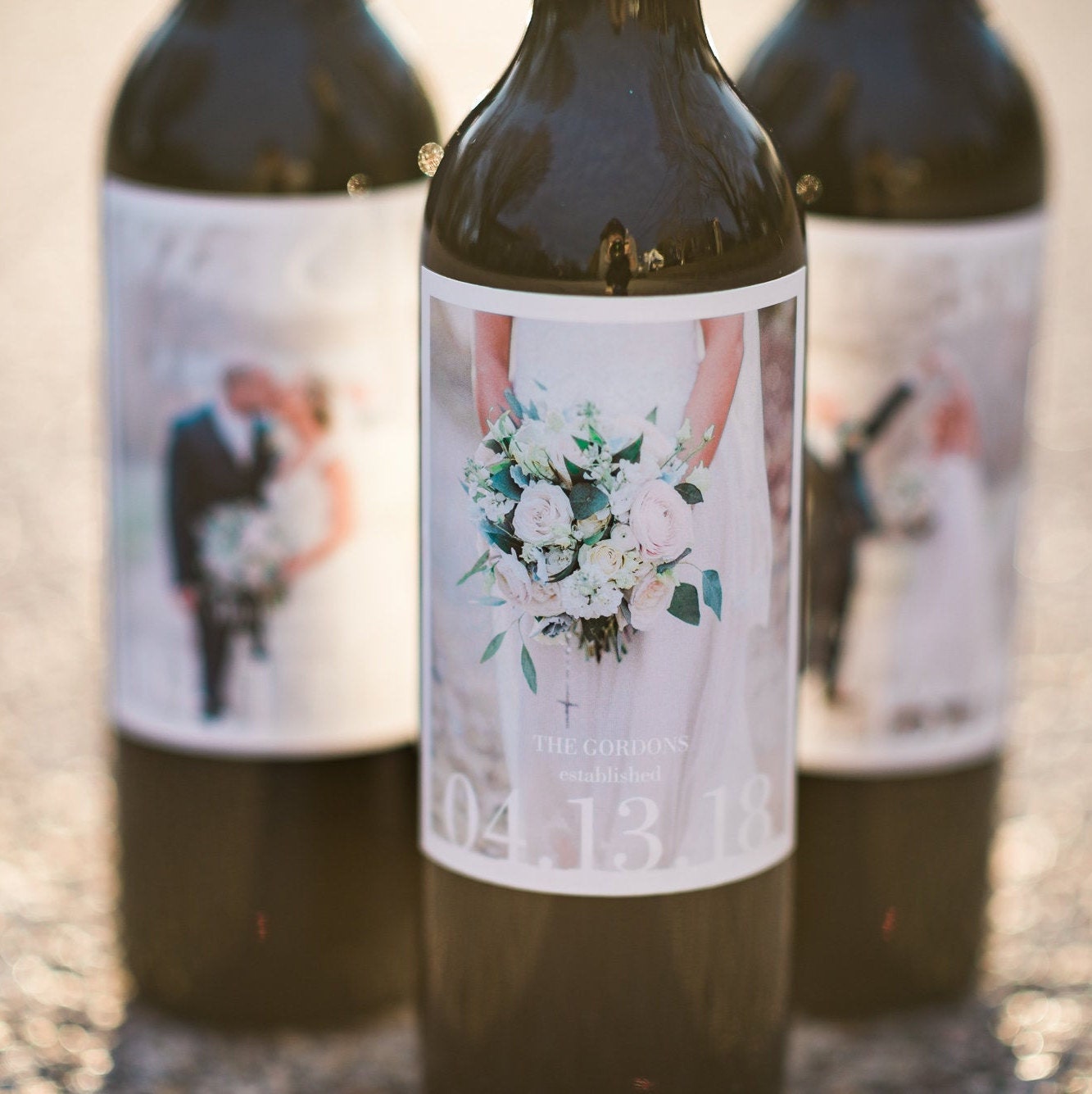 Custom Wine Bottle Labels for Weddings With Photos Set of 9 - Etsy